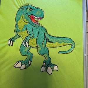 T-rex Machine Embroidery Design Dinosaur Embroidery Files 7 Sizes ...