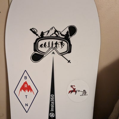 Silver Ski Evolution Sticker - Etsy