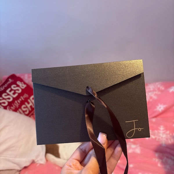 Luxury Personalised Gift Envelope With Gemstone Name, Voucher 17.5 X 12 ...