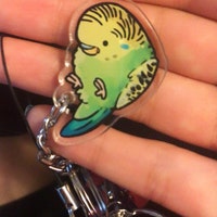 Dangling Budgie Keychain - Etsy