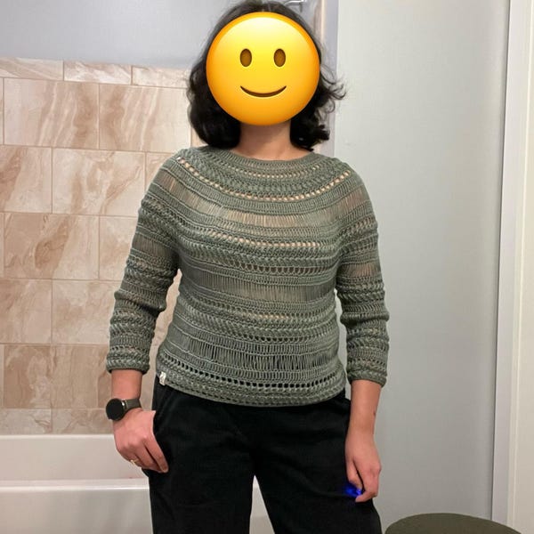 Crochet Sweater Pattern PDF: Nora Forest Meadow Lace Yoke (english) - Etsy