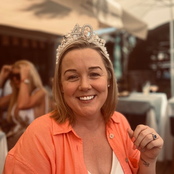 30th 40th Adult Birthday Pearl Headband Jewel Embellished Tiara ...