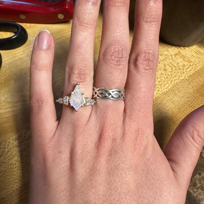 Feather Flute Ring, Krishna Flute Ring, 18K Gold Plated, Enamel Ring ...