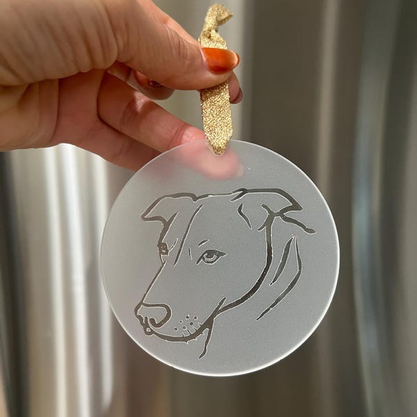 Custom Monogram Clear Acrylic Christmas Ornament - Etsy