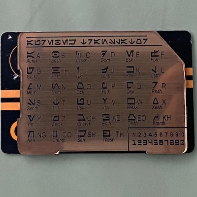 Aurebesh star Wars Language Decoder/translator Card - Etsy