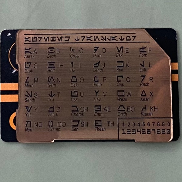 Aurebesh (star Wars Language) Decoder/translator Card - Etsy