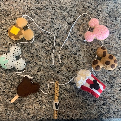 Mickey Snacks Garland, Food Garland, Disney Garland, Snacks Garland ...