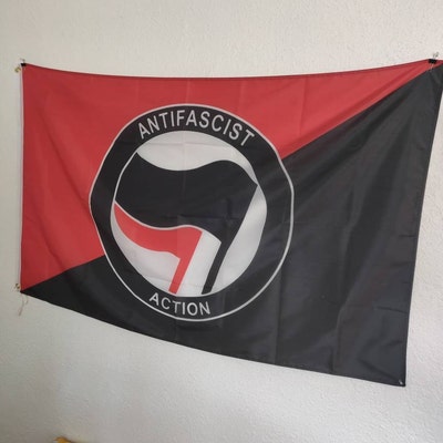 Antifascist Action Flag Banner 3 3x5ft Antifascist Anti-fascist ...