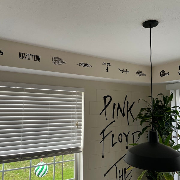 Rock & Roll Decals Stickers Classic Sabbath Byrds Queen Jimi Beatles ...