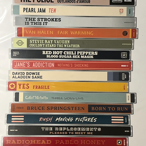 Personalised CD Stack Print, Retro Music Poster, Custom Favourite Song ...