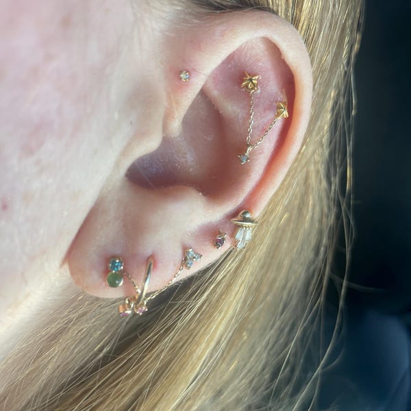 1.5mm Super TINY DISC Threadless Stainless Steel Piercing Tragus ...