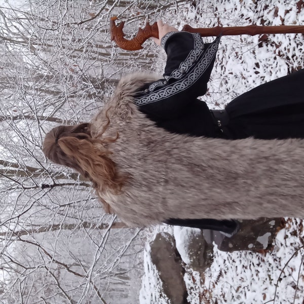 Viking Wedding Fur Cloak, Extra Large Fur Cloak, Norse Viking Cloak ...