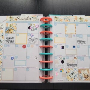 Printable NOVEMBER Monthly Stickers Kit, Happy Planner Monthly Planner ...