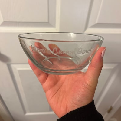Custom Etched Glass Bowl. Personalized Bowls. Small and Large Orders ...