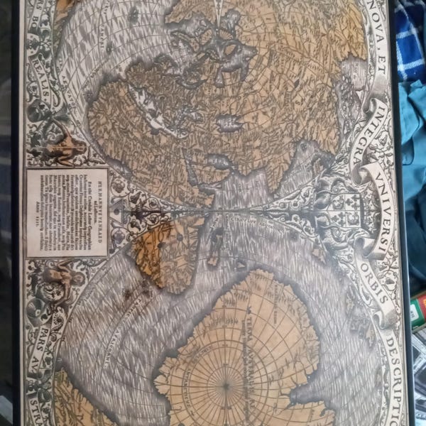 1531 World Map - the Oronteus Finaeus Map - Vintage Old World Wall Map ...