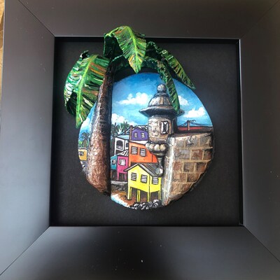 Reyes Magos En El Morro Acrylic Painting With Recycled Paper - Etsy