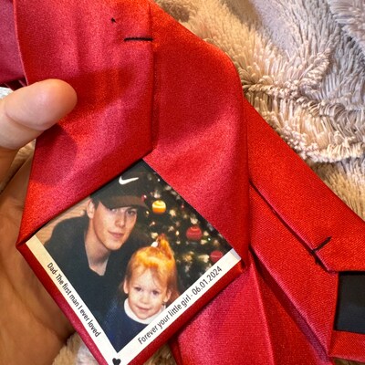 Custom Photo Tie Patch Father of the Bride Groom Gift Neck Ties for ...