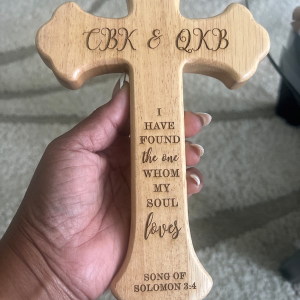 Our Wedding Day Personalized Wood Cross, Gifts for Wedding, Religious ...