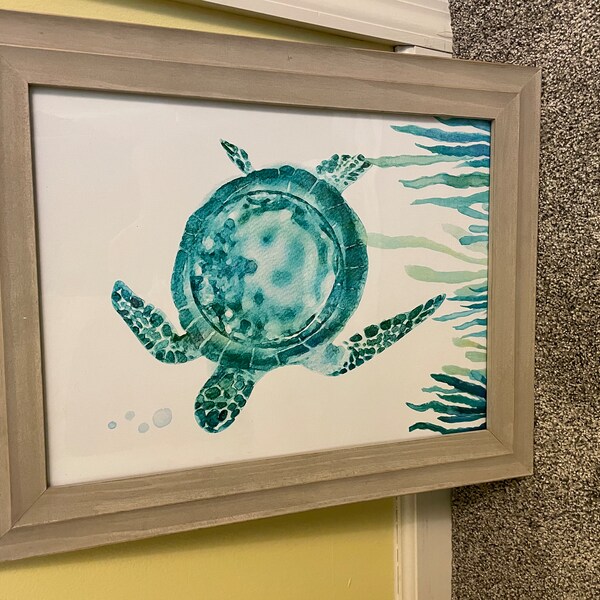 Custom Embryo Sea Turtle Wall Art Ocean Nursery Decor - Under the Sea ...
