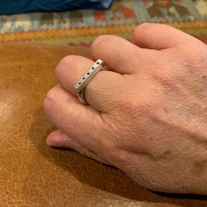 Stack Ring Silver Stacking Granulation Ring Pebble Stack - Etsy