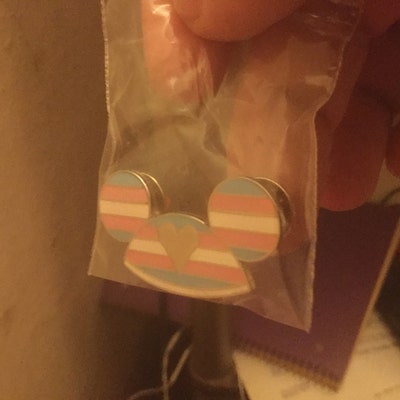 Trans Flag Mickey Hat Enamel Pin - Etsy