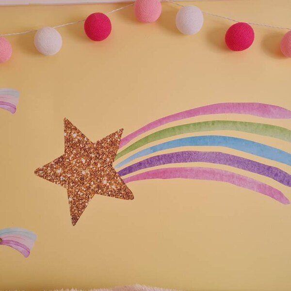 Shooting Star Wall Sticker Pack - Etsy
