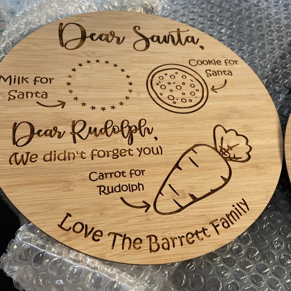 Santa Christmas Plate - Snack Plate - Santa's Treat Board - Christmas ...
