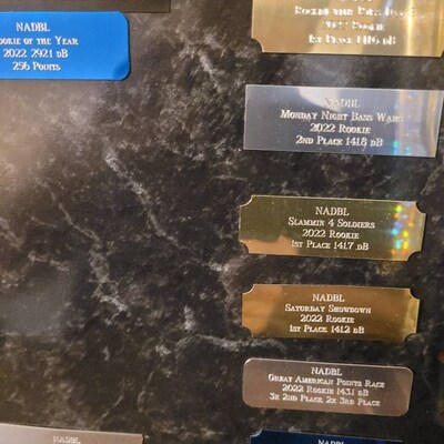 Trophy Plate 1 X 3 CUSTOM Engraved Aluminum Plate/free SHIPPING ...