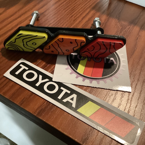 Topo Tri-color Grille Badge Emblem Fit for Toyota Tacoma 4runner Tundra ...