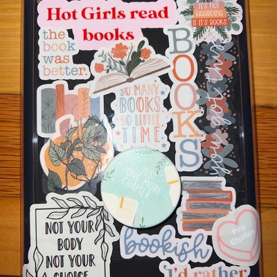 Bookish Sticker Sheet Book Waterproof Stickers Book Worm Gifts Reader ...