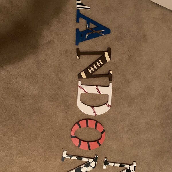 Sports Letters for Children's Room/nursery - Etsy