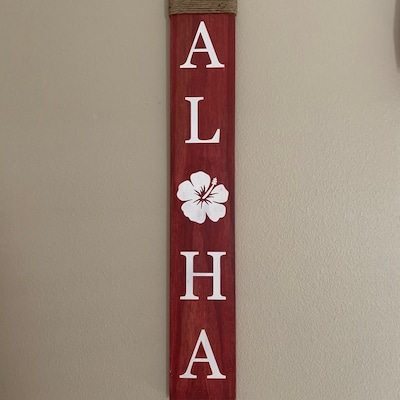 Aloha Welcome Sign Welcome Hawaiian Sign Aloha Sign With Sand Dollar ...