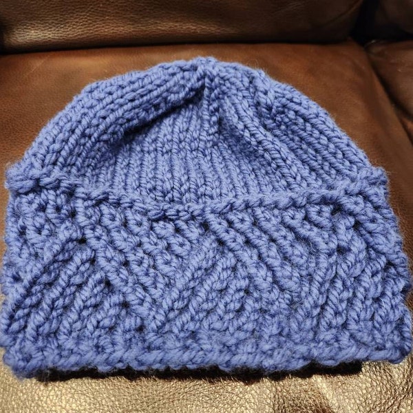 Crochet Pattern for Diagonal Weave Slouch 5 Sizes Baby Large Adult DIY ...