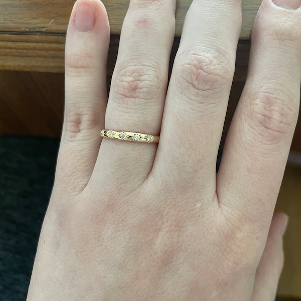 Diamond Ring With Star Setting / 14k Gold Star Setting Polaris Diamond ...