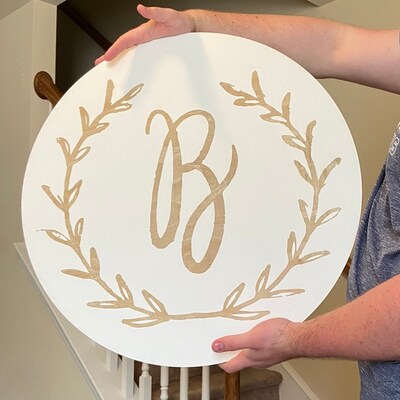 Custom Circle Board Name Sign / Wedding Sign / Custom Name - Etsy