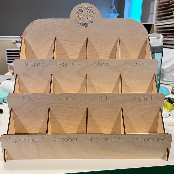 3 Tiered Retail Counter Gift Card Display Stand for Laser Cut Files - 3mm - 1/8 in Versions ...