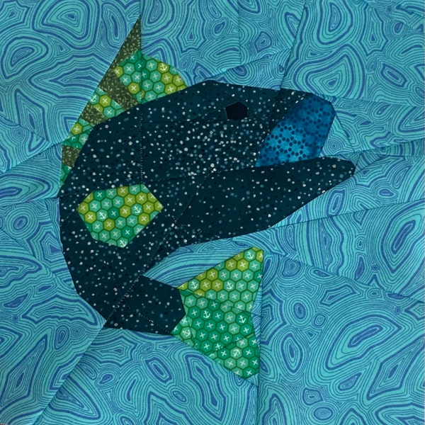 Sea Bass Quilt Block Pattern, 3 Sizes, Foundation Paper Piecing (PDF ...
