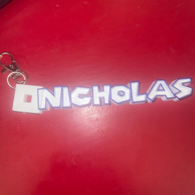 ROBLOX Personalized Custom Name Tag, Keychain, Keyring, Zipper Pull ...