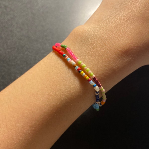 Single Strand Tiny Seed Bead 32" Long Single Strand Necklace ...