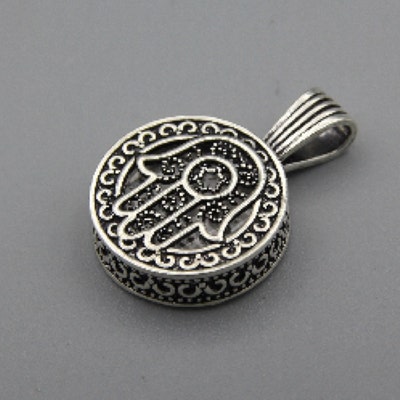 Cylinder Taweez Locket 925K Sterling Silver Necklace Pendant Silver ...