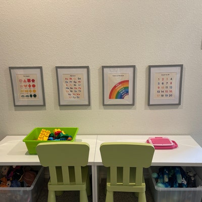 Educational Posters Set for Playroom and Kids and Toddlers,printable ...