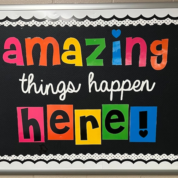 DIGITAL Bulletin Board, Amazing Things Happen Here, Teacher Decor ...