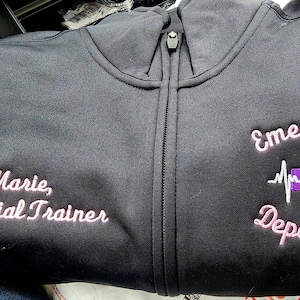 Nurse Jacket Emergency Department Nurse Jacket RN Zip Sweatshirt Nurse ...