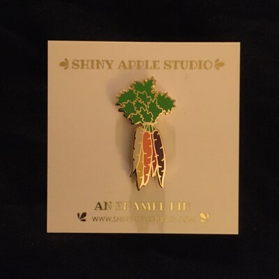 Rainbow Carrots Enamel Pin Vegetable Colorful Produce// Lapel Pin ...