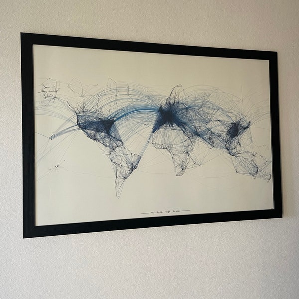 Flight Routes World Map | Air Traffic | Flight Patterns | Flight Paths ...