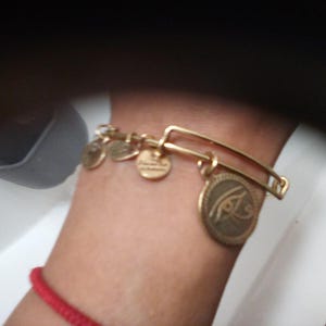 Alex and Ani M Initial Bangle Bracelet, Rafaelian Silver/gold, or Silver Retired and Rare ...