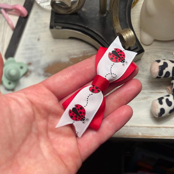 Ladybug Hair Bow, Ladybug Hair Clip, Ladybug Bow, Ladybug Headband ...