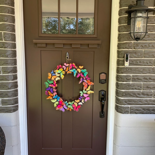 Spring Wreath, Butterfly Wreath, Butterfly, Summer Wreath, Colorful ...