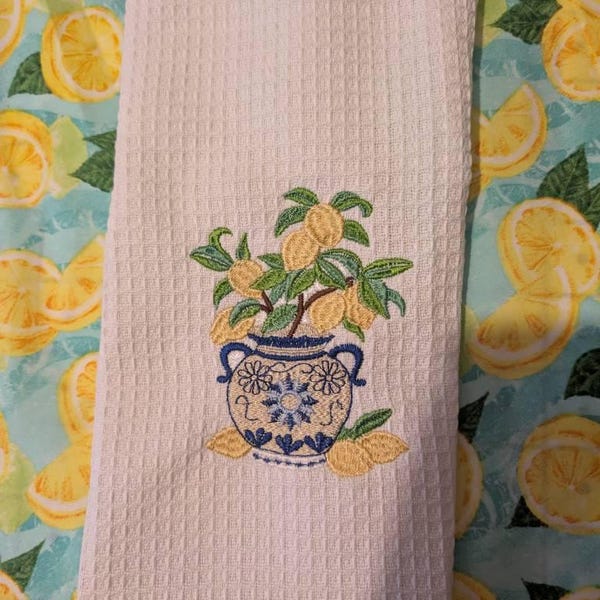 Lemon Tree Machine Embroidery Design File 4 Sizes | Lemon Machine ...