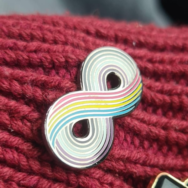 Non-binary Ribbon Pin — Subtle Pride Flag Small Mini Minimalist Enamel ...